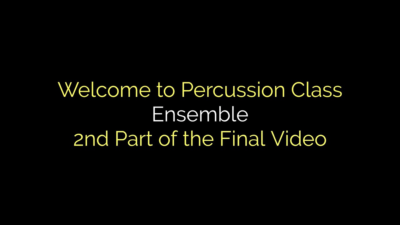 7th grade - Percussion Ensemble - Week 17 - YouTube