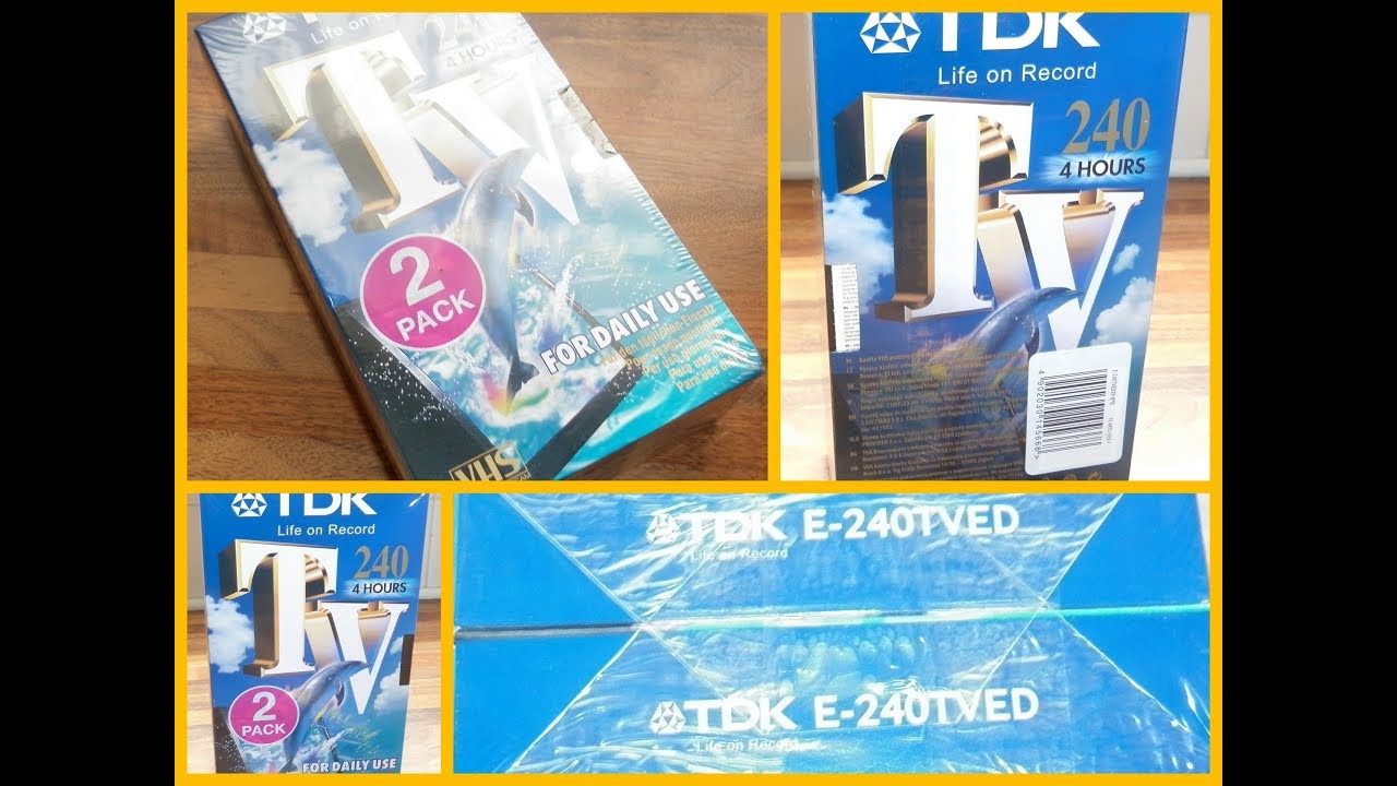 TDK E240 TVED 2 x Blank VHS Video Cassettes New & Sealed - YouTube