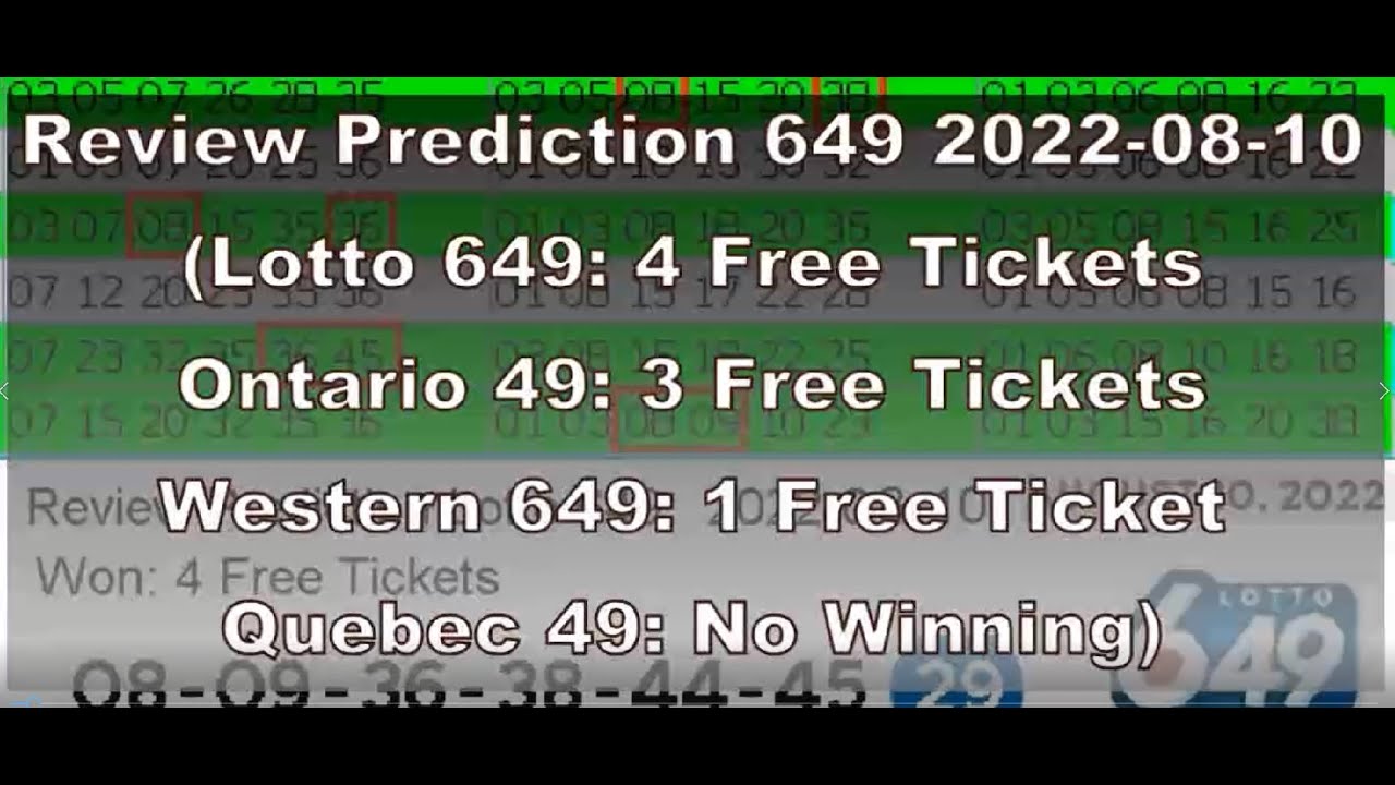 Review Winning Prediction Lotto 6.49 for 2022-08-10 - YouTube