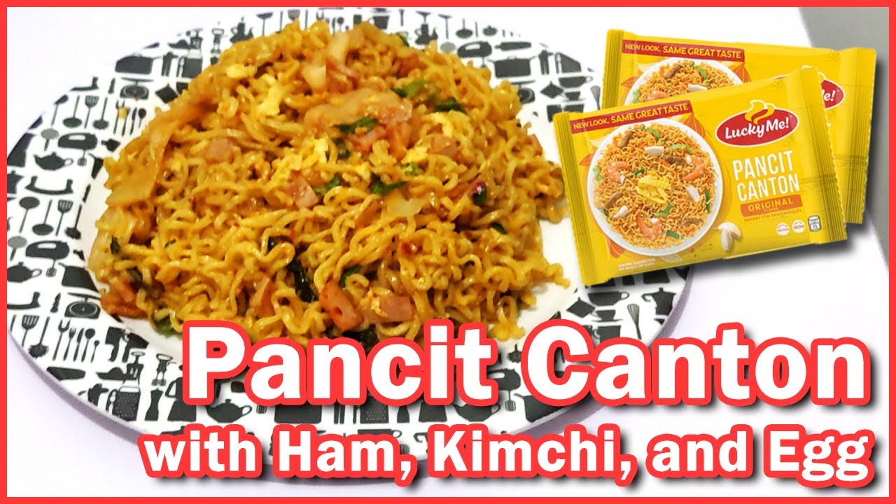 Cookventure 007: Pancit Canton with Ham, Kimchi, and Egg - YouTube
