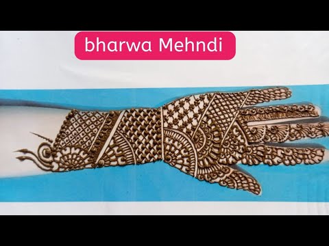 Easy bharva Indian full hand mehndi design trick 2023- Simple wedding ...