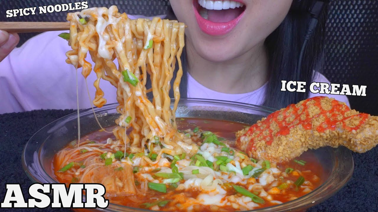 ASMR RAMEN ICE CREAM TREND (EATING SOUNDS) NO TALKING | SAS-ASMR - YouTube