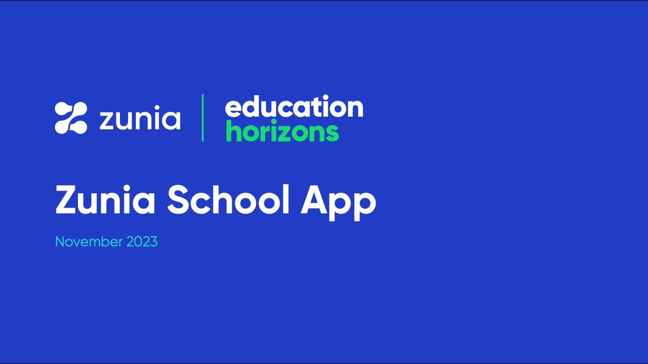 Zunia - School App Overview for Parents - YouTube