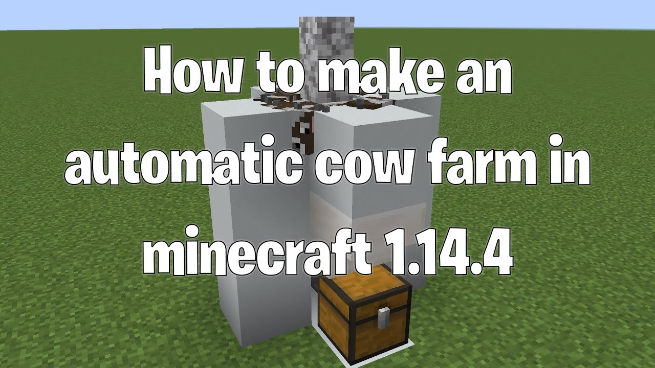 How to make an automatic cow farm in Minecraft 1.14.4 - YouTube