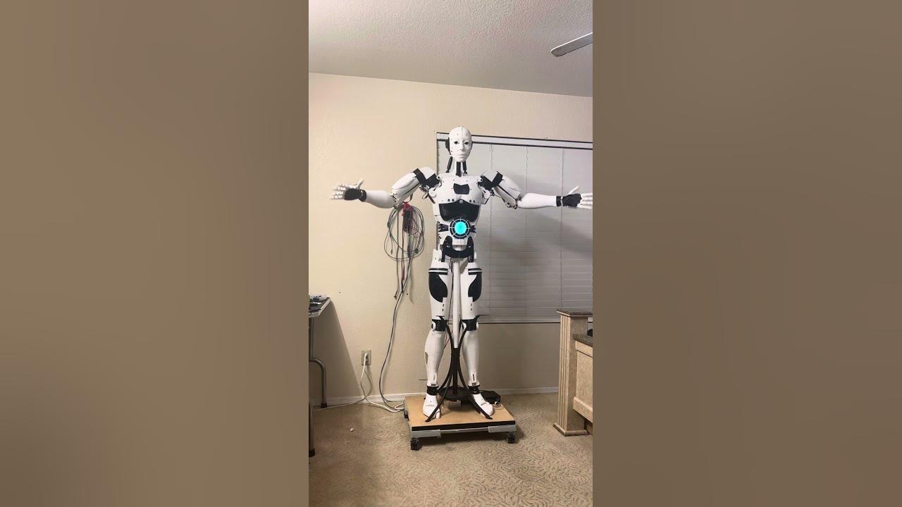 Inmoov full body robot demo with speech and gestures presentation - YouTube