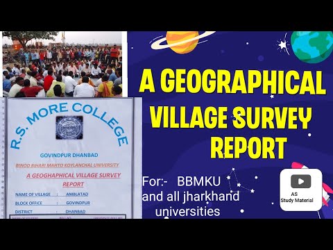A geographical village survey report।ug । As study Material |Geography ...