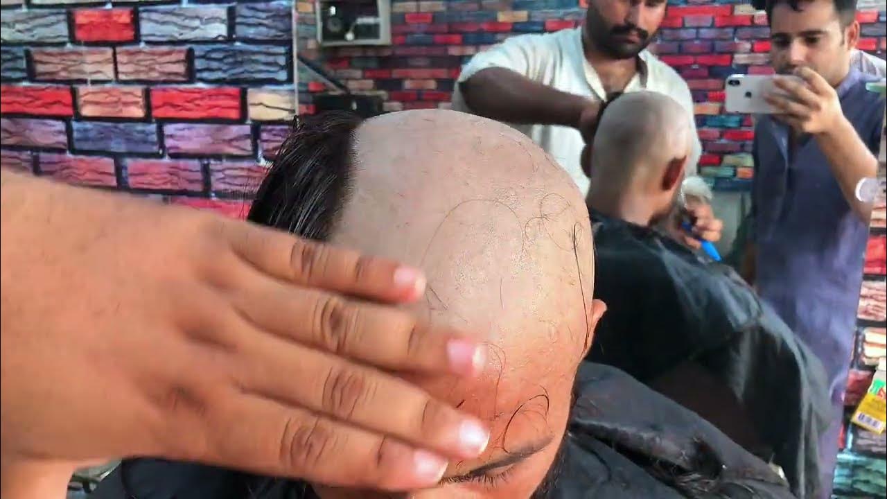 Straight Razor HeadShave | Barber Shave with Straight Razor | ASMR Shave & Head Shave - YouTube