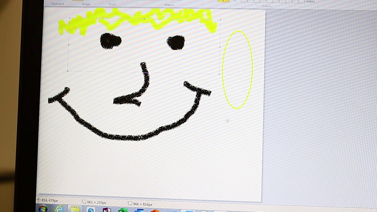 Creating images in MS Paint and including them in Word - YouTube