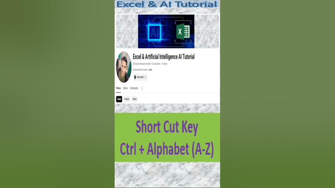 Excel short cut key (Ctrl +A-z) #excel #exceltips #microsoftexcel #exceltricks #excelformula ...