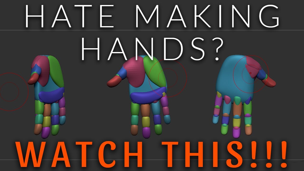 Simple And Fast How To Sculpt Hands In Zbrush Like A Boss Youtube