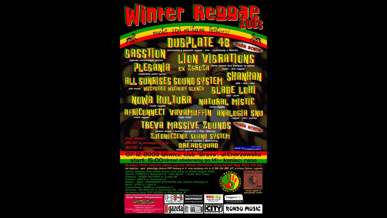 Wzrastafala WINTER REGGAE 2003 - YouTube