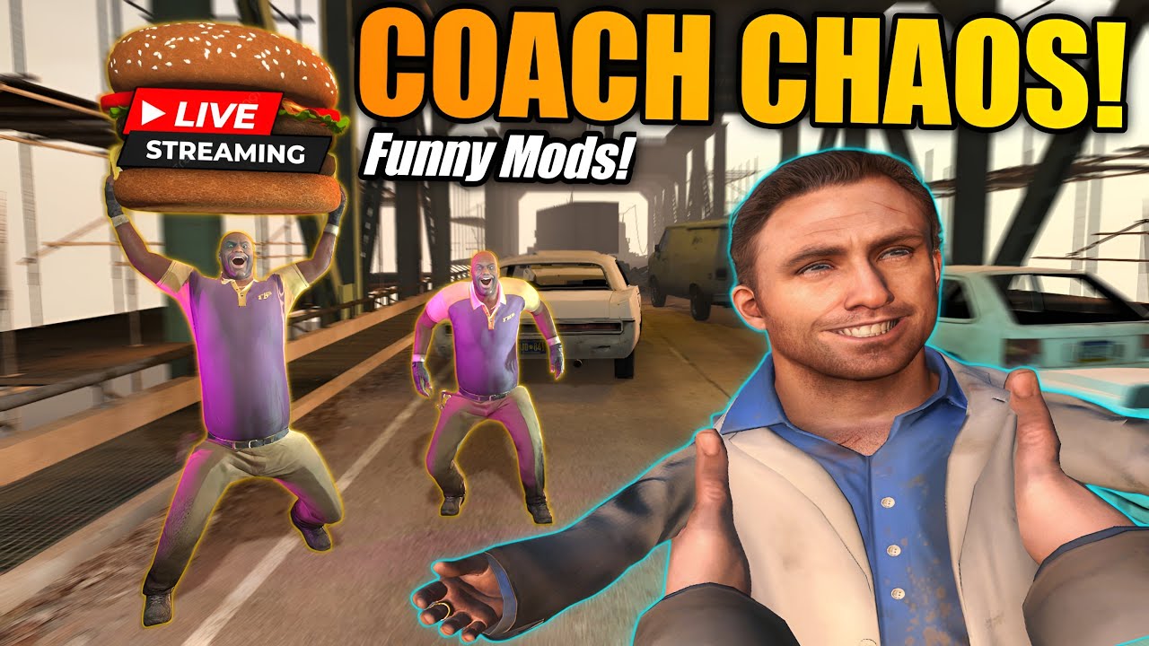 Left 4 Dead 2: Funny Mods LIVE! – Coach Apocalypse - YouTube