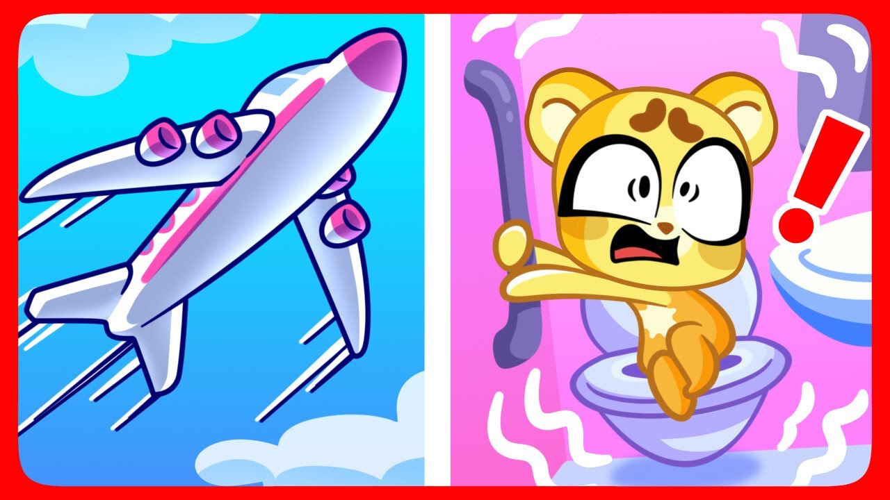 ️ Where Is My Potty in the Airplane 🚽 Healthy Tips by Funny Cubs 🐻 ...
