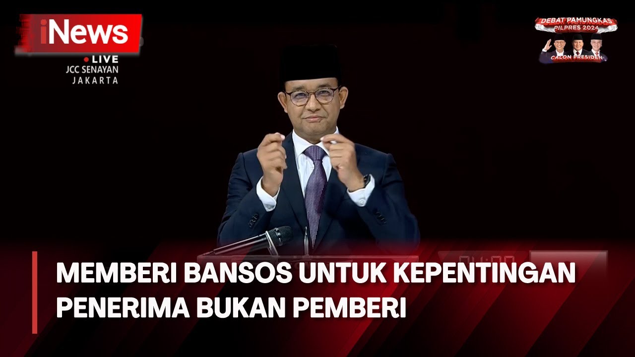 Paparan Visi Misi dan Program Kerja Capres Anies Baswedan di Debat ...