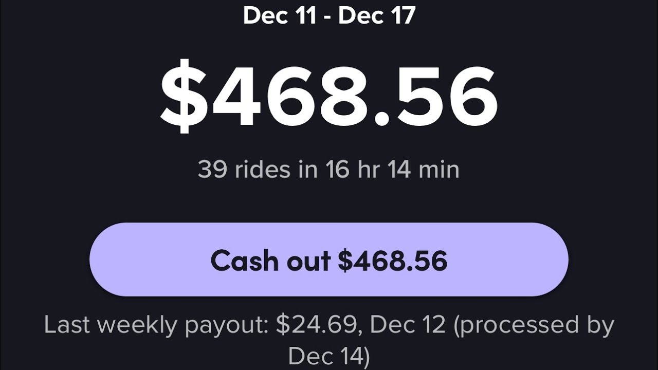 Driving for Lyft 16hrs straight on a Monday making $30 Per Hr | Made ...