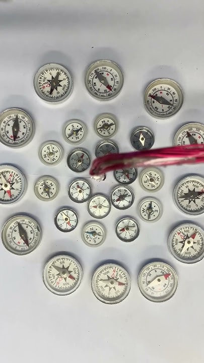 Magnetic field around a current carrying wire with plotting compasses ...