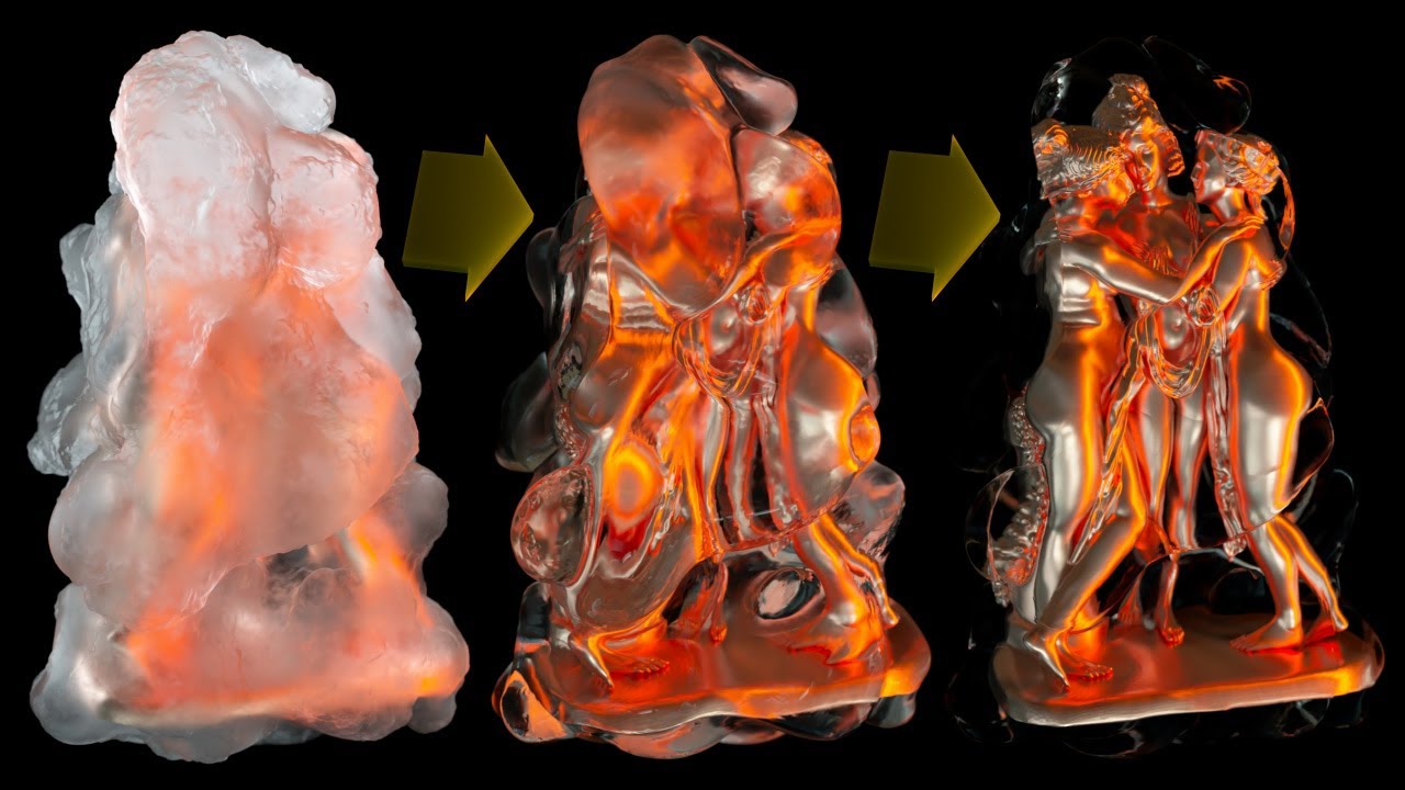 Frosted Glass Reveal Effect with Octane Cinema 4D and X-Particles - YouTube