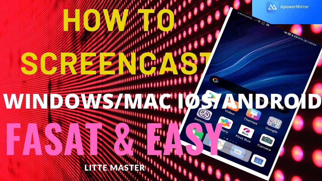How to screencast mirror your phone to any PC smart phone Apower ...