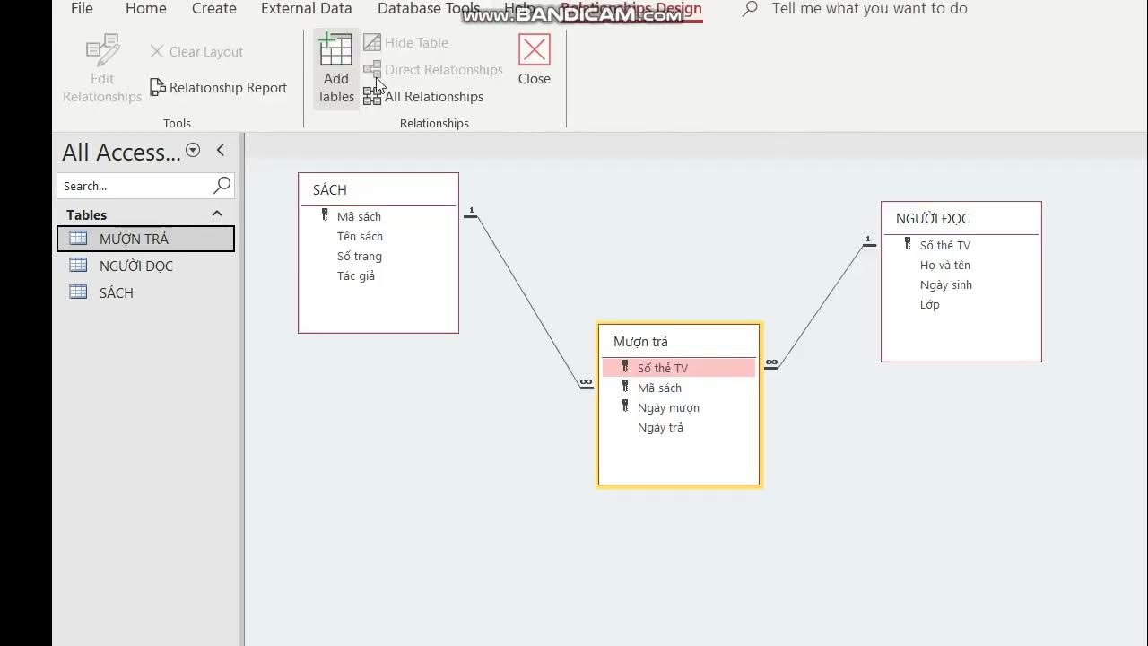 TIN 11 ACCESS: BÀI 3 - QUAN HỆ GIỮA CÁC BẢNG VÀ KHOÁ NGOÀI TRONG CSDL QUAN HỆ. - YouTube