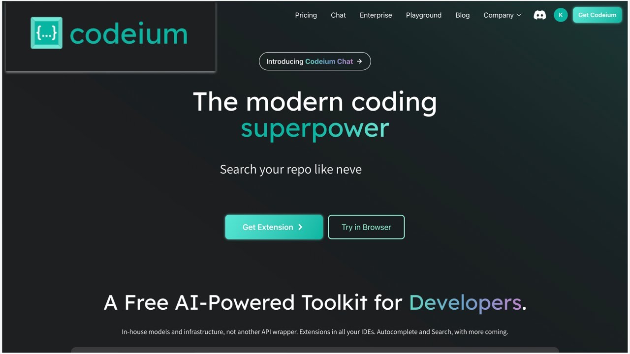Codeium, A Free Code AI-Powered Toolkit for Developers. Koding Lebih Mudah Dengan Codeium. - YouTube