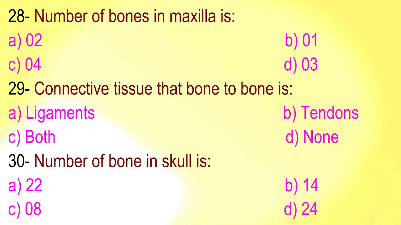 Support And Movement MCQs By Mr.Hadi || Chapter No 13 | Support And ...