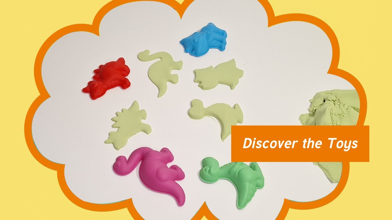 Playing with kinetic sand for kids | let's find hidden toys in sand ...