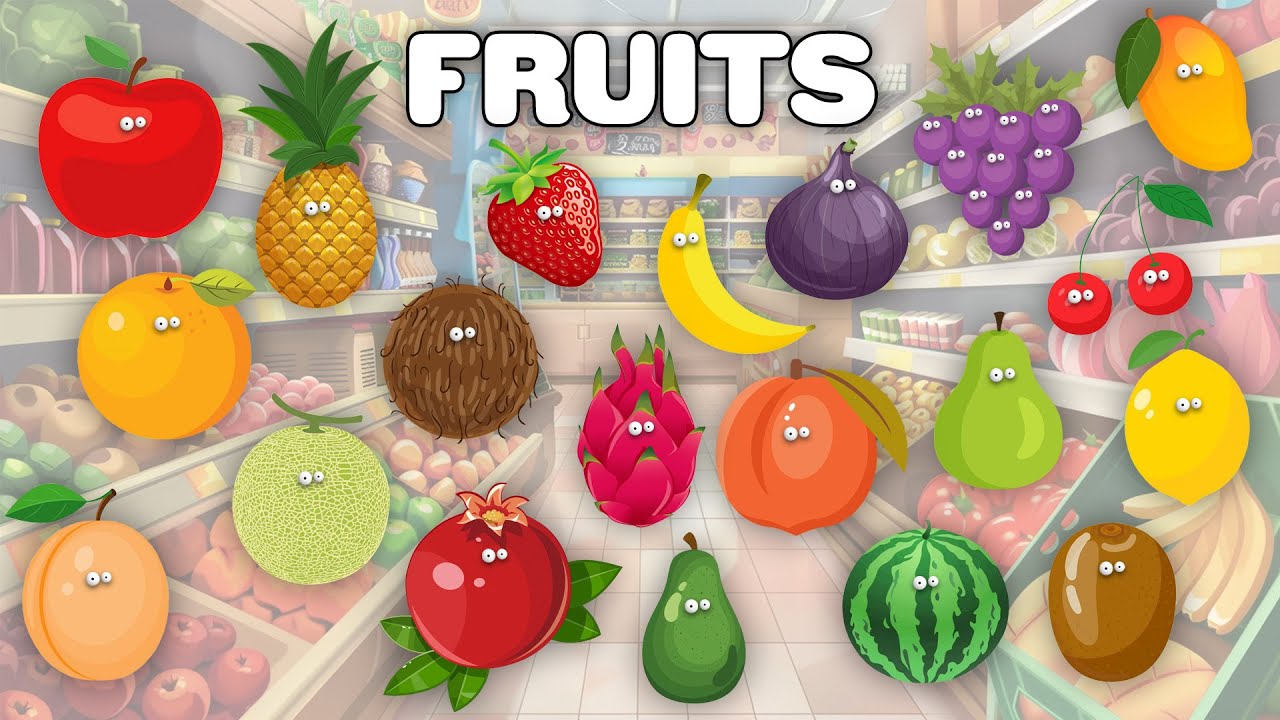 FRUITS MARCHING | Discover and Learn the Names of 20 Colorful Fruits ...