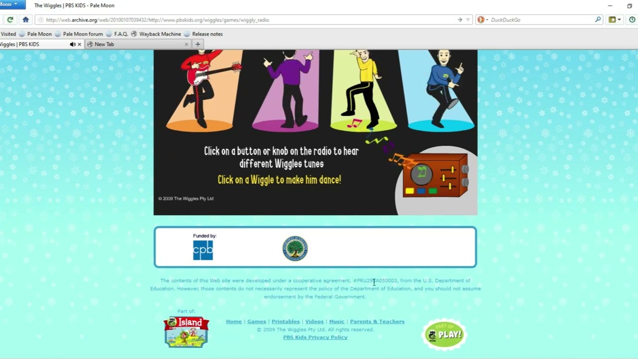 The Wiggles 2009 Radio Game on The PBS Kids website (Early 2010 ...