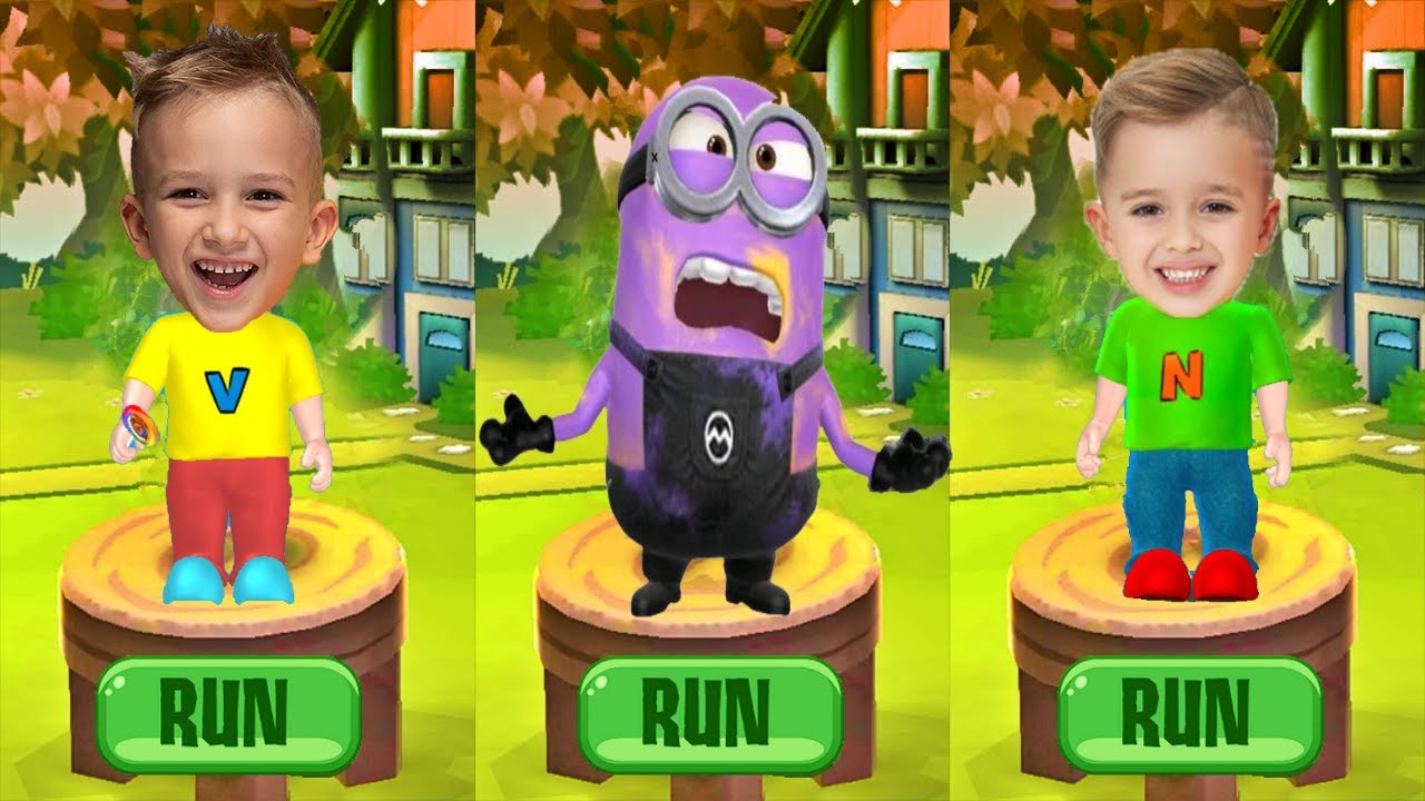 Tag with Crazy Minion Rush vs Vlad and Niki Run - YouTube