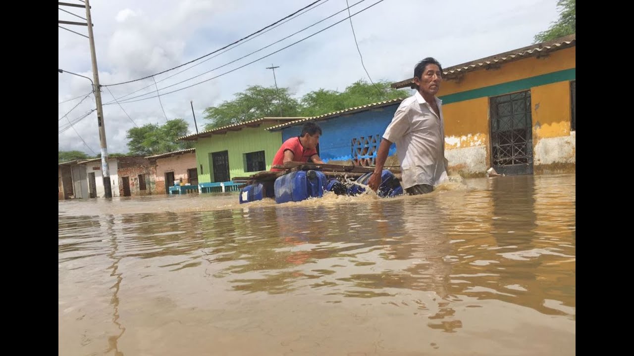 Piura amanece totalmente inundada tras lluvia torrencial - YouTube
