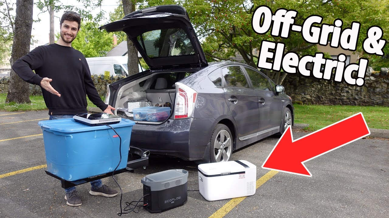Off Grid Kitchen Setup Living In A Prius! - YouTube