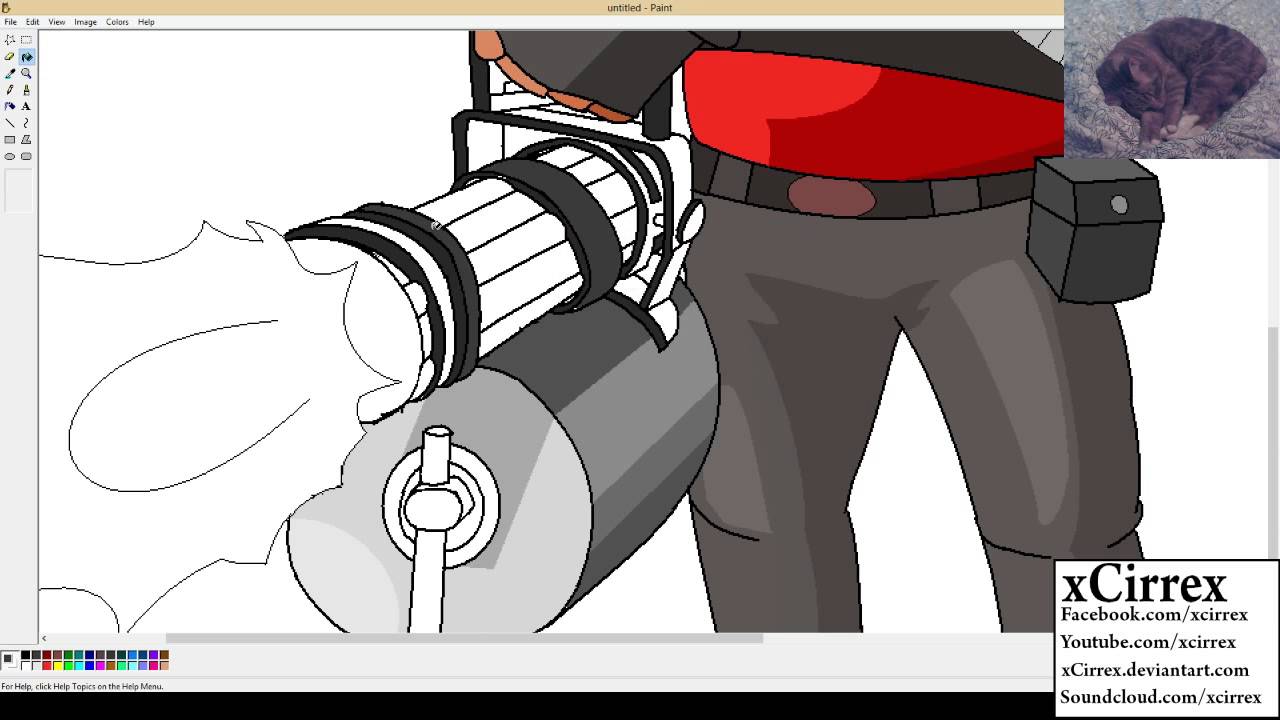 MS Paint Team Fortress 2 Characters. (Heavy Spy Pyro) - YouTube