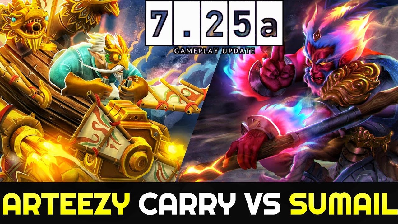 ARTEEZY vs SUMAIL - Scepter Gyrocopter vs Radiance Monkey King 7.25 Dota 2 - YouTube