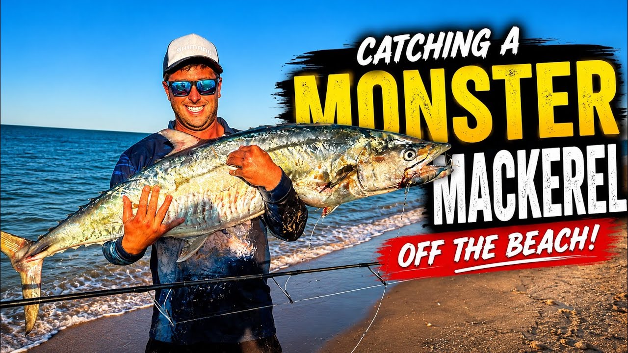 “Land-Based GIANT Spanish Mackerel! Shark Bay Fishing Action - YouTube