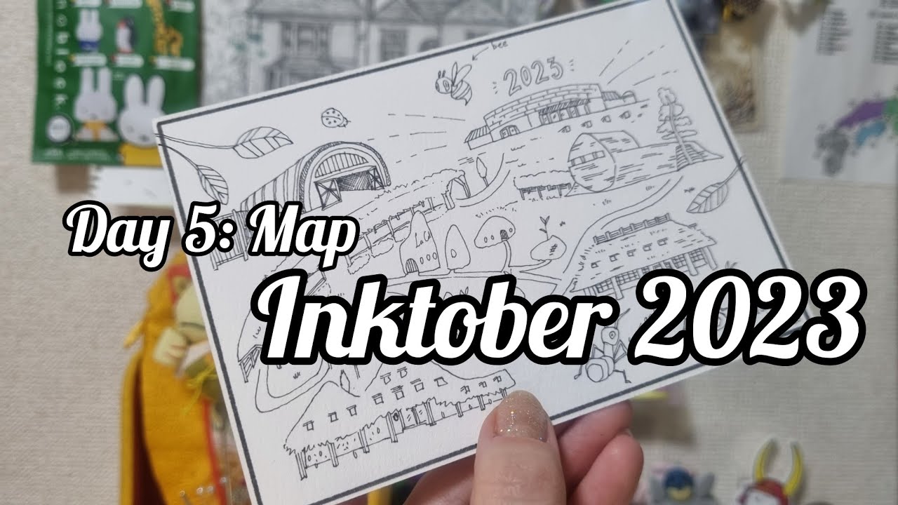 Inktober 2023 with Miss Kendal James Live: Day 5 Map - YouTube