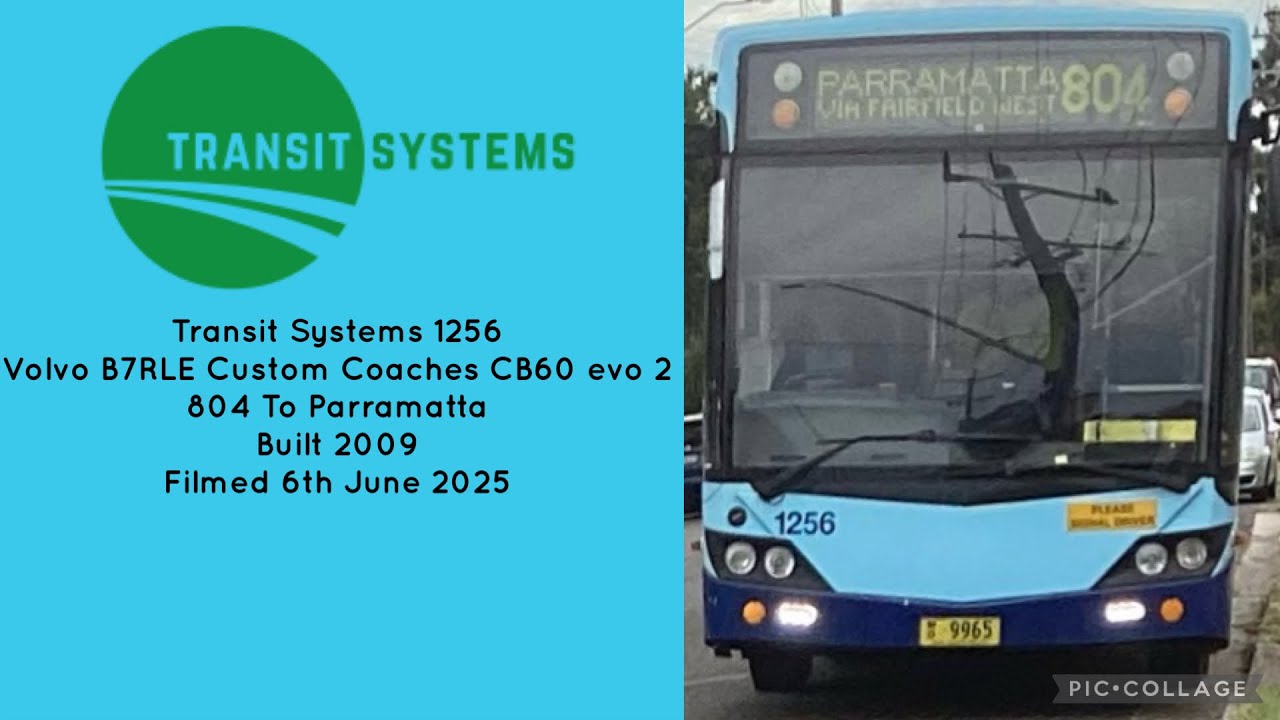 Transit Systems (1256) Volvo B7RLE Custom Coaches CB60 evo 2 804 To ...