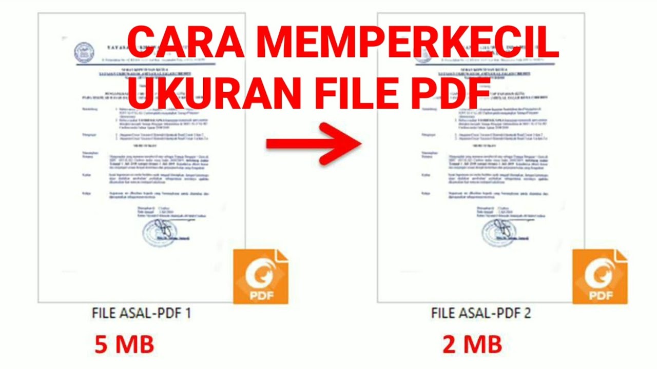 CARA MEMPERKECIL UKURAN FILE PDF - YouTube