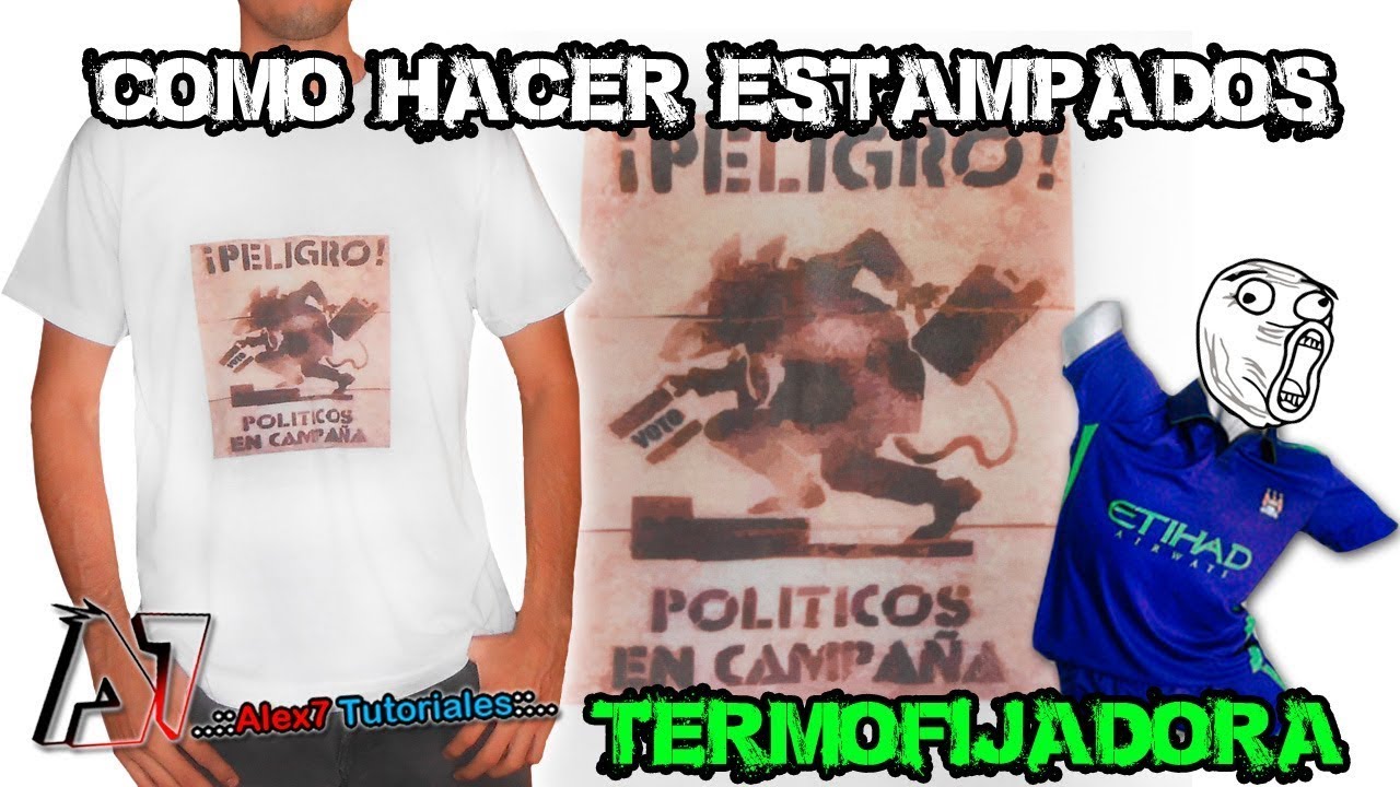 Como Hacer Estampados - Transfer en Termofijadora Doble Bandeja - YouTube