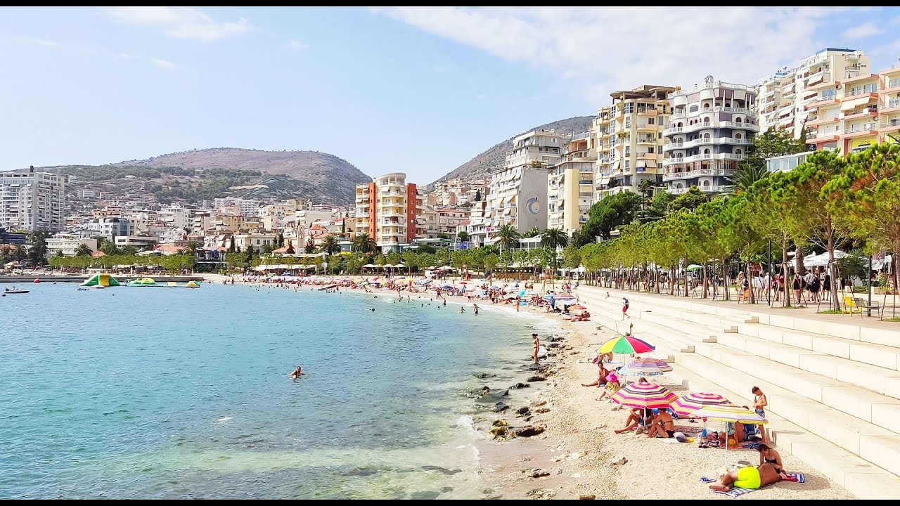 Promenade walk summer Saranda city Albania 4K 2022 - YouTube