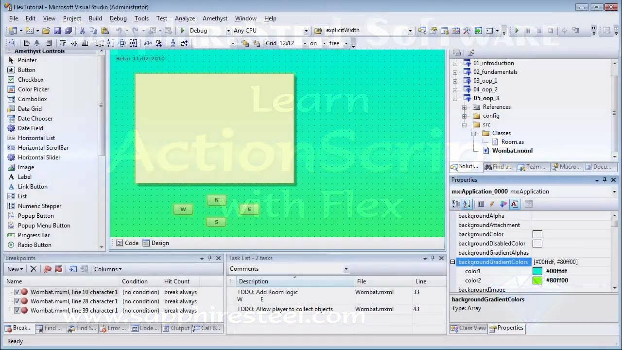 ActionScript and Flex Tutorial (6): Object Orientation - part 4: properties (low volume ...