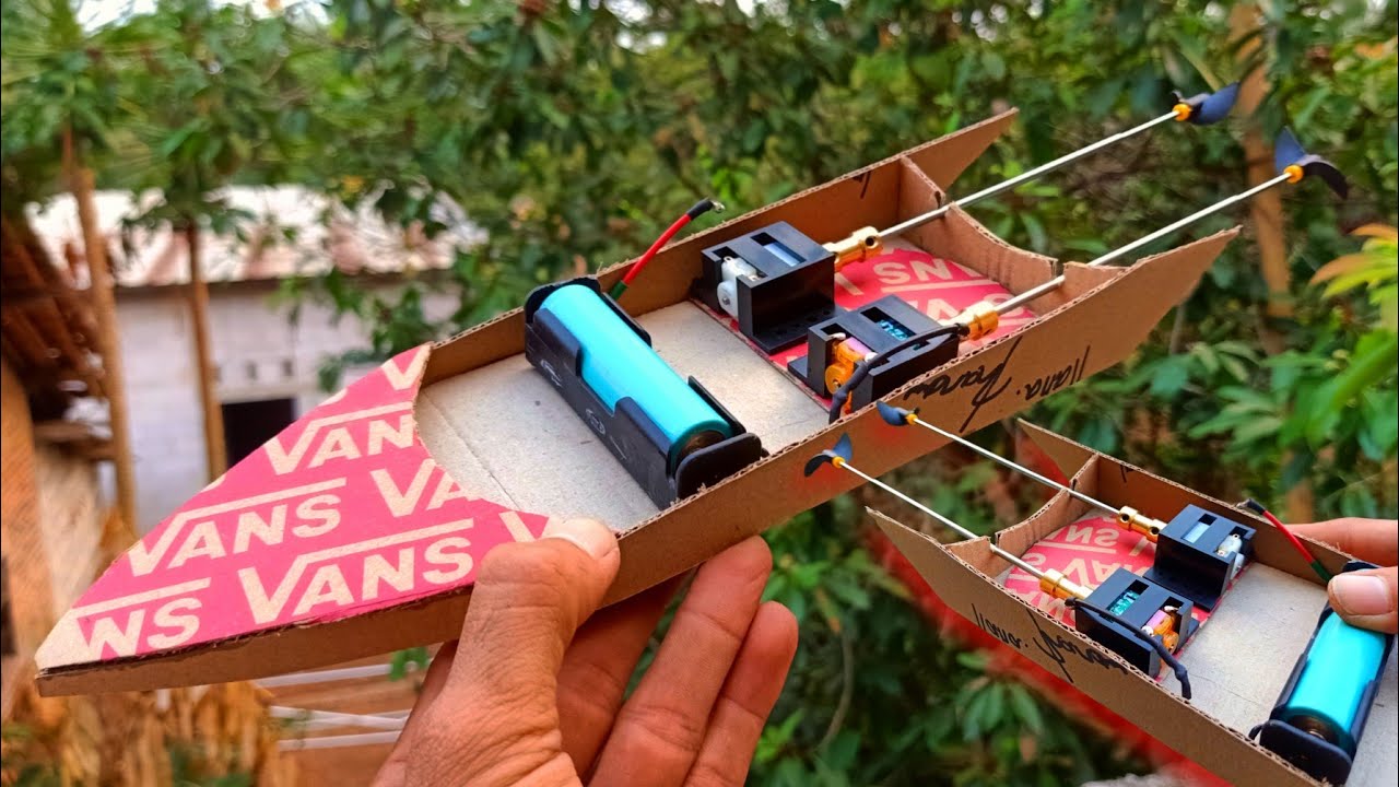 cara mudah merakit mesin kapal mini sederhana (double motor) - YouTube