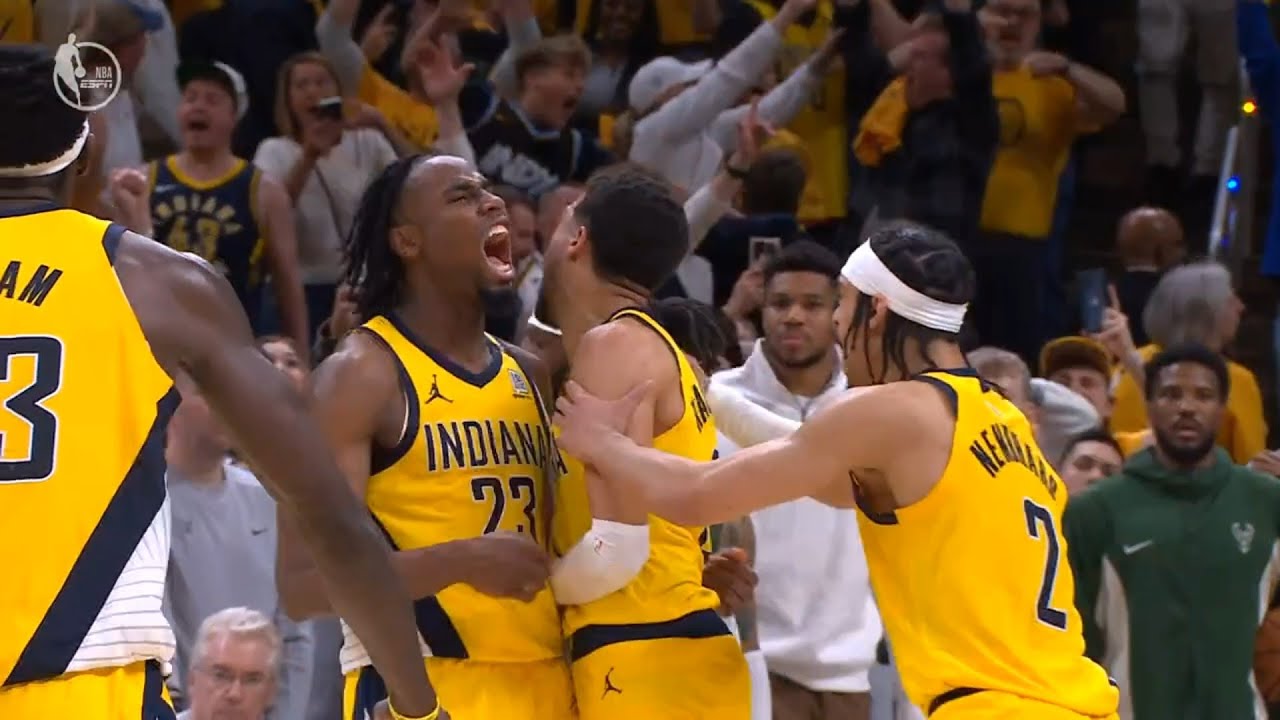 Tyrese Haliburton hits INSANE and-1 GAME WINNER vs Bucks in Game 3 ...