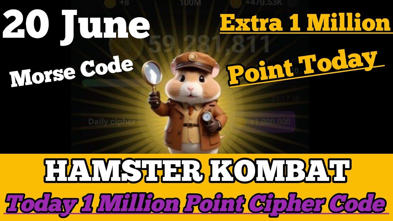 20 June Morse Code Hamster Kombat | 1 Million Point Daily Cipher ...