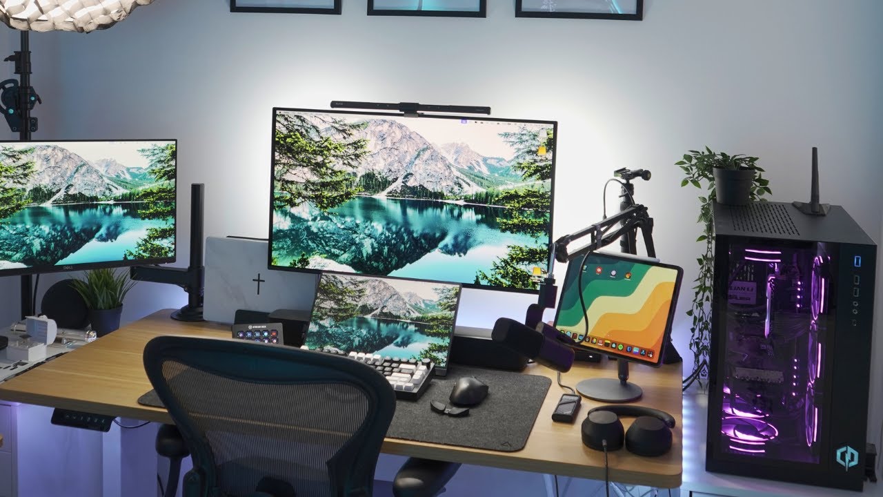 The Ultimate Hybrid Mac & PC Desk Setup 2025 - YouTube