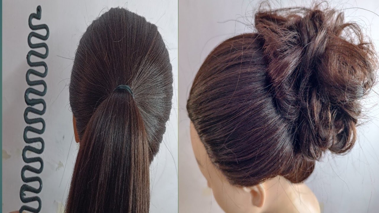 New messy bun || messy bun with hair Tool || nice messy bun ...
