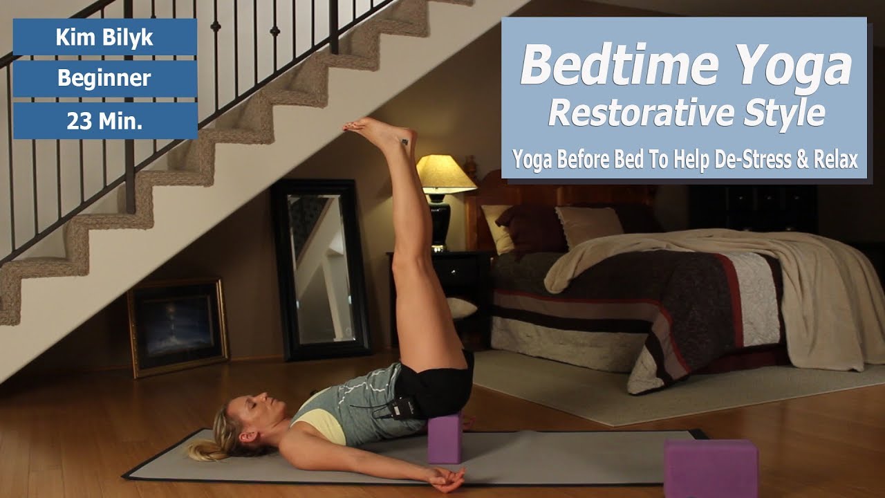 Bedtime Yoga: Restorative Yoga Class Before Bed! - YouTube