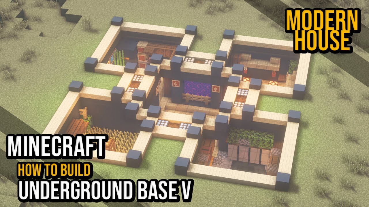 Minecraft: Cara Membuat Rumah Bawah Tanah | How To Build Modern House ...