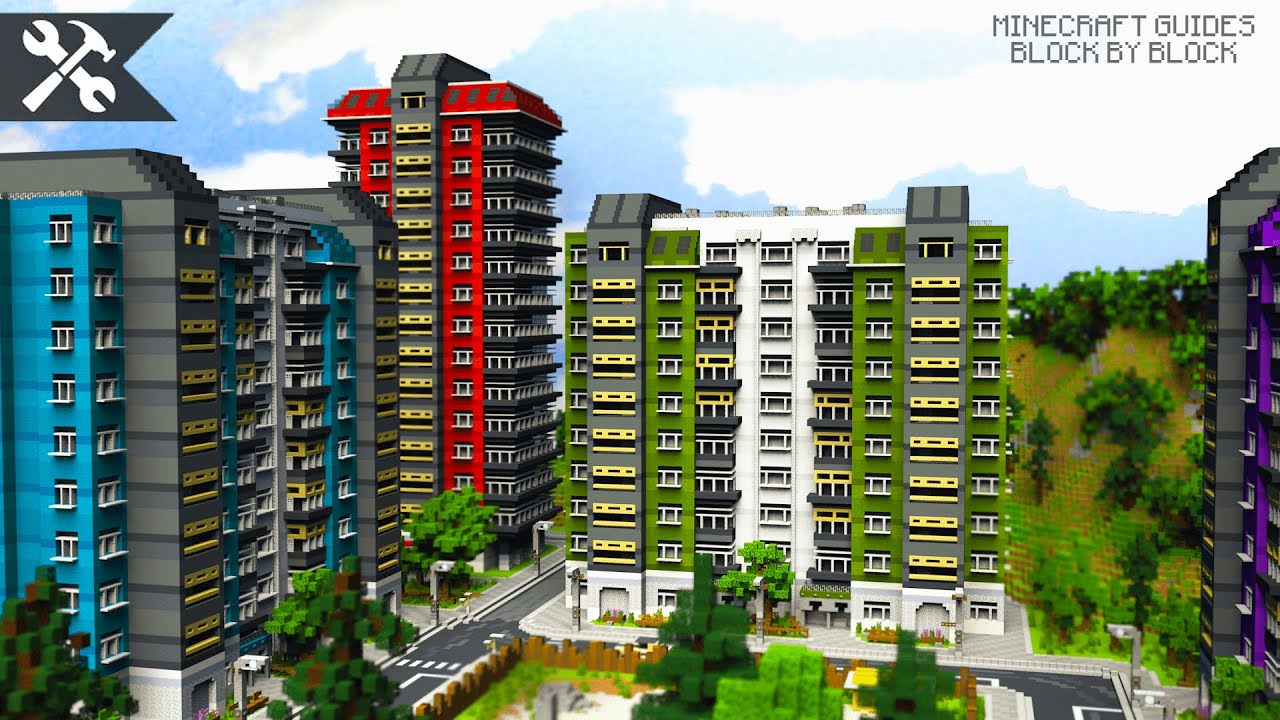 Apartment Building | HOW TO BUILD? | Minecraft Block by Block - YouTube