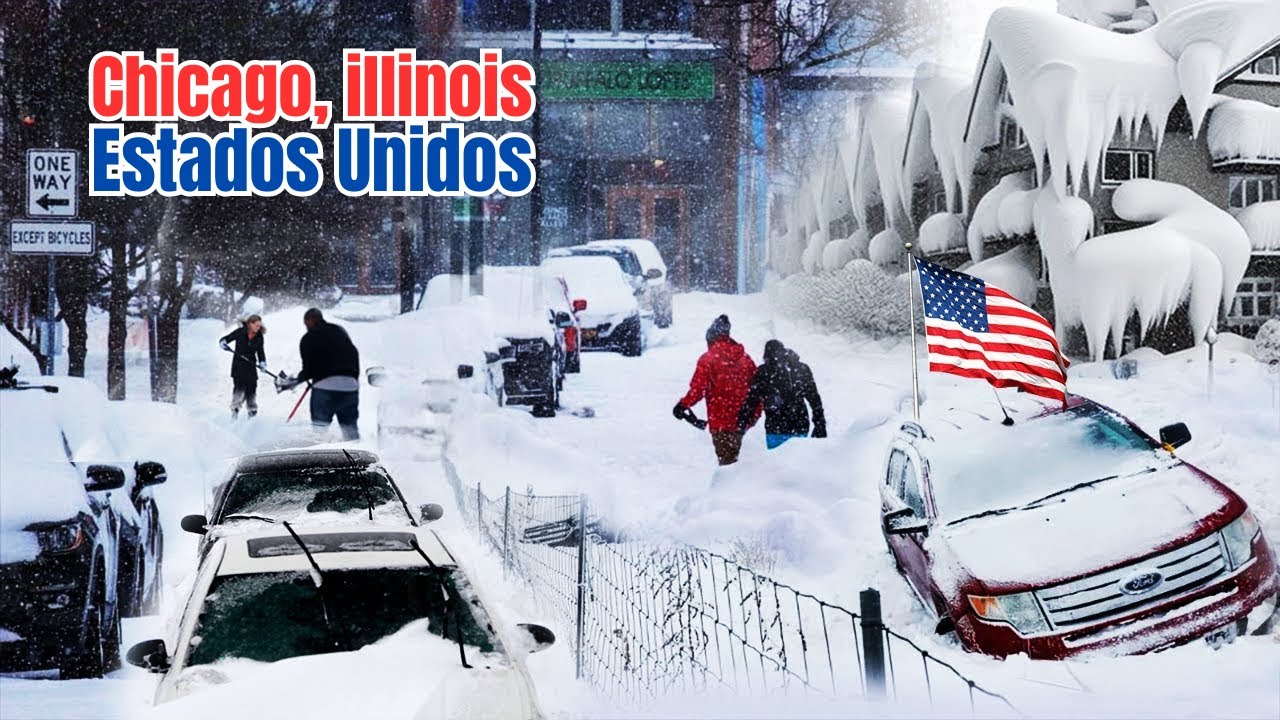 Illinois cubierto de nieve! Tormenta de nieve masiva azotó, Chicago ...