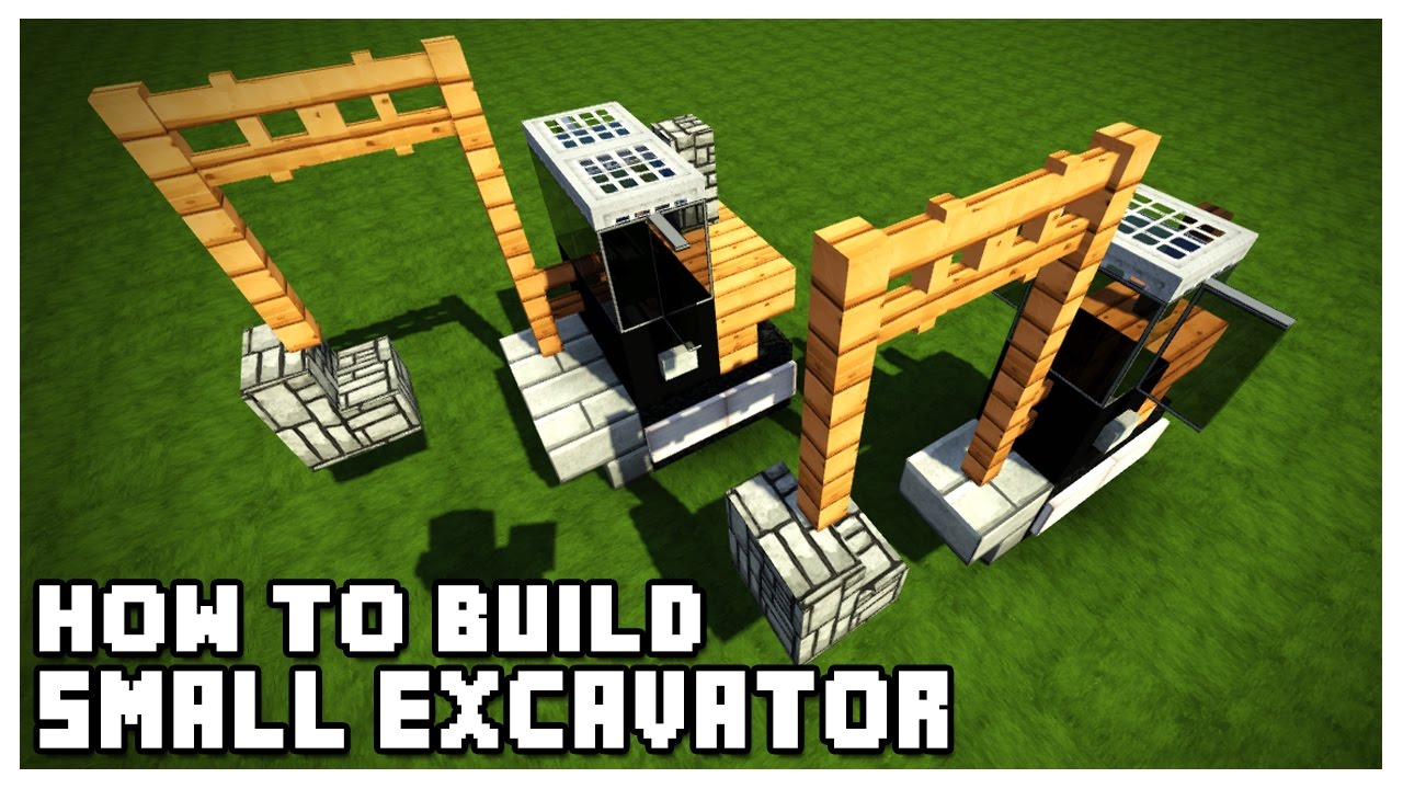Minecraft : How to Make - Small Excavator - YouTube